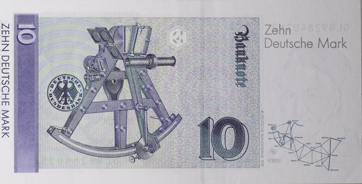 Bundesrepublik Deutschland 10 DM 1993 DM-Schein 4. Serie - Carl ...