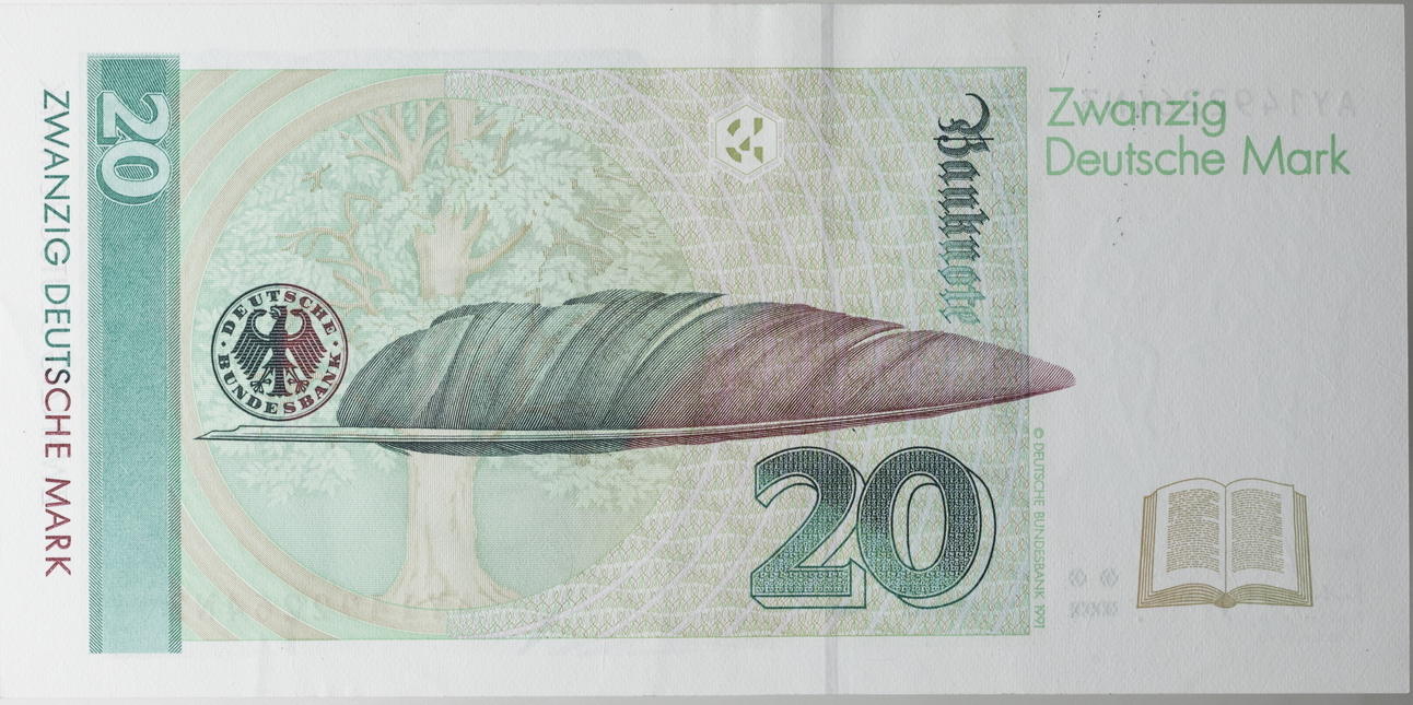 Bundesrepublik Deutschland 20 DM 1993 DM-Schein 4. Serie - Annette von ...