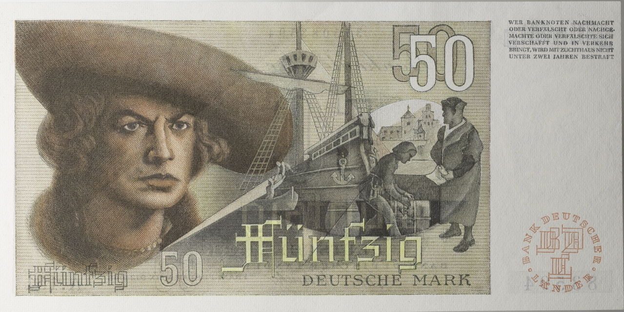 Bank Deutscher Länder 50 DM 1948 DM-Schein 2. Serie - Hans Imhof (nach ...