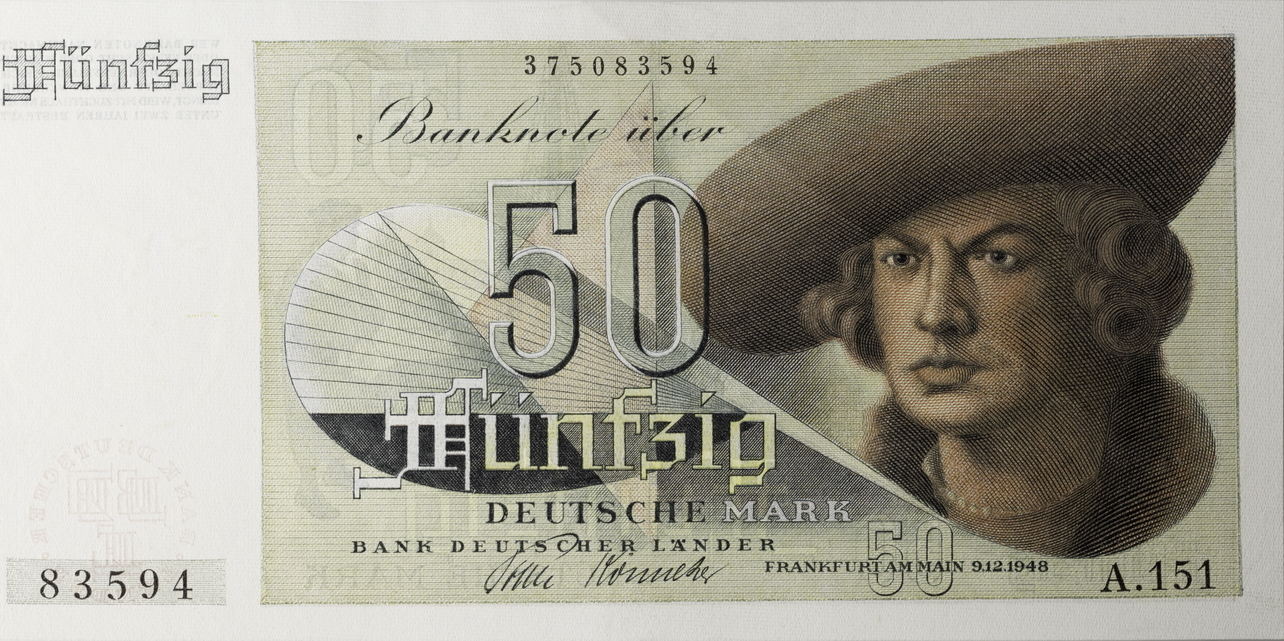 Bank Deutscher Länder 50 DM 1948 DM-Schein 2. Serie - Hans Imhof (nach ...