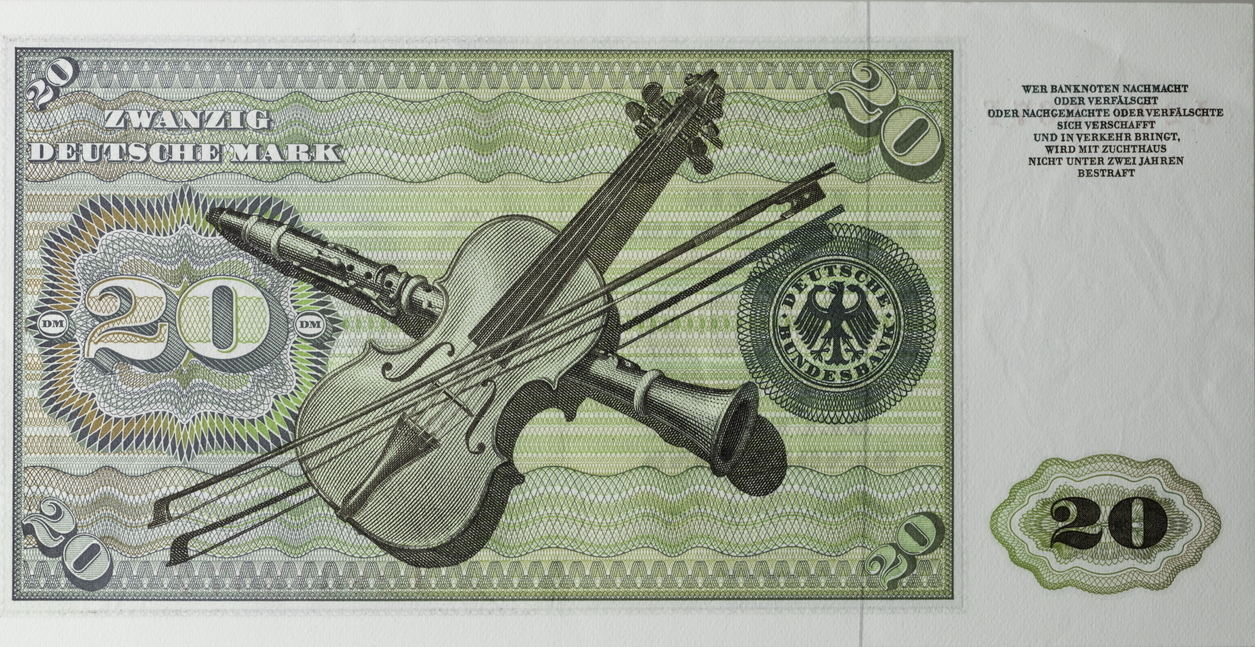 Bundesrepublik Deutschland 20 Mark 1960 DM-Schein 3. Serie - Elsbeth ...