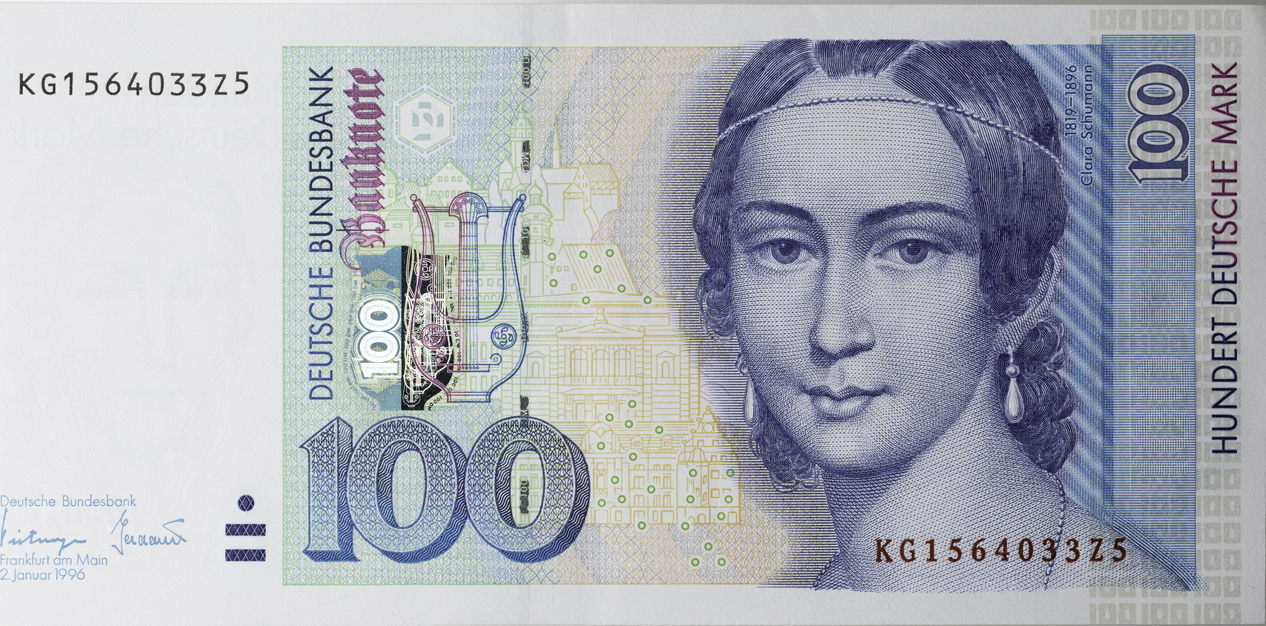 Bundesrepublik Deutschland 100 DM 1996 DM-Schein 4. Serie - Clara ...
