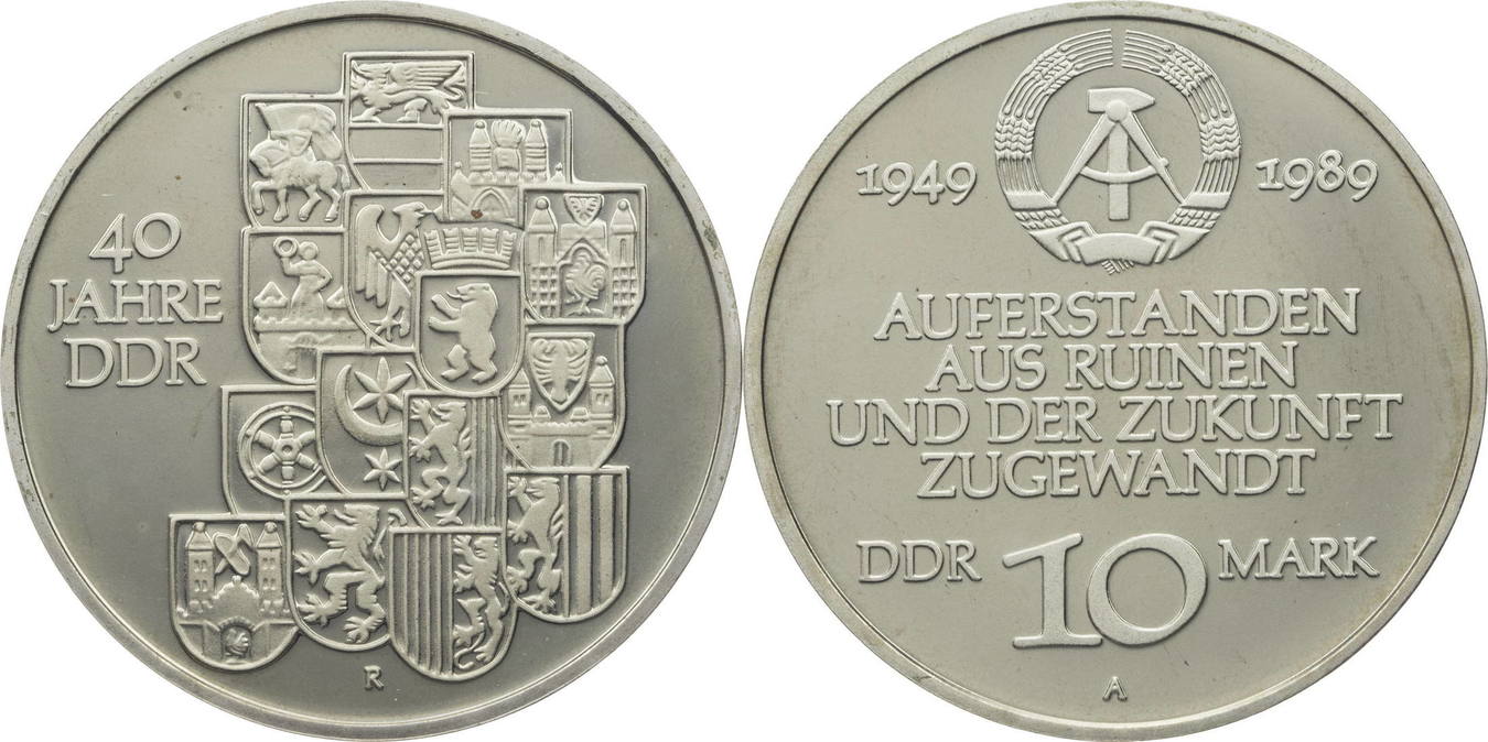 10 Mark 1989 40 Jahre DDR PP (in Kapsel) | MA-Shops