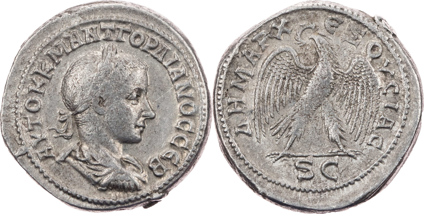 Syrien, Seleucis et Pieria Tetradrachme 240 n. Chr. Antiochia am ...