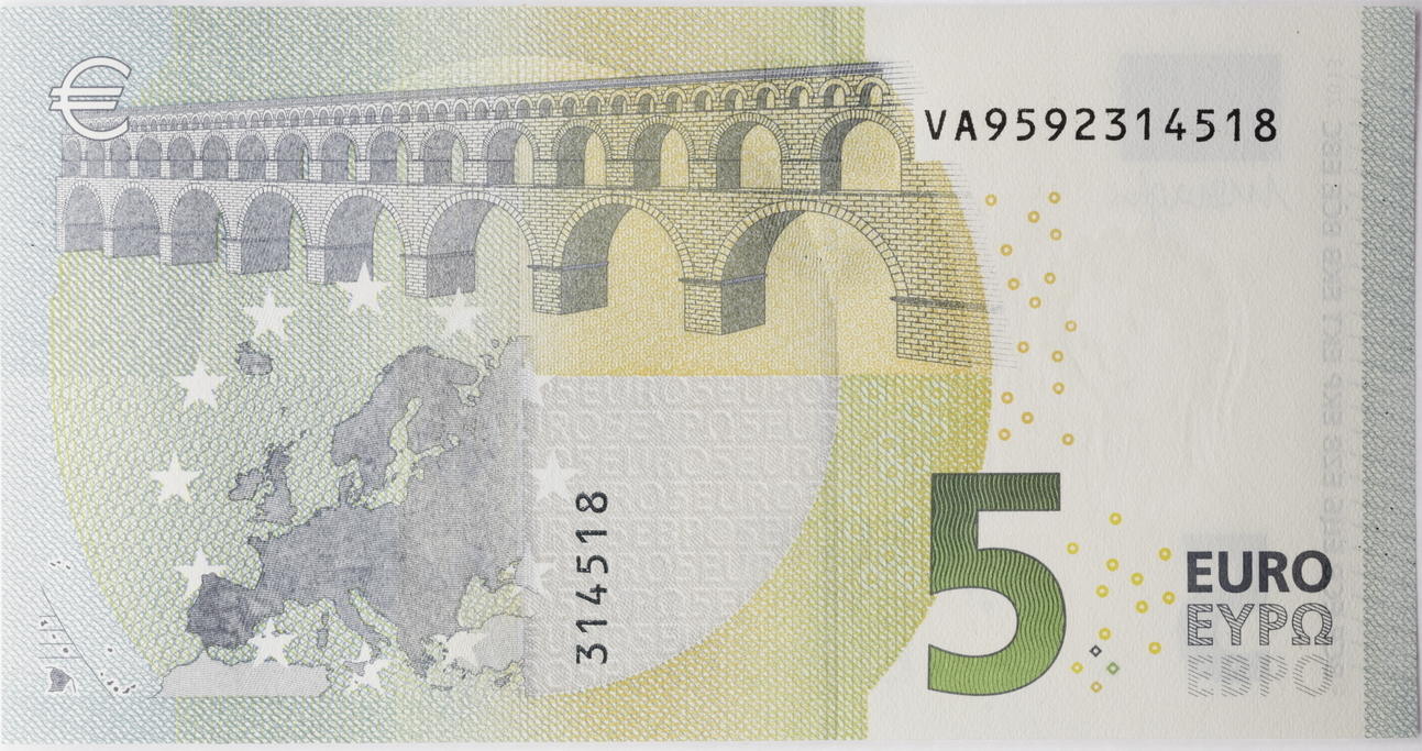 Europa 5 Euro Euro Banknote 2. Serie - Antike (2013-) I kassenfrisch ...