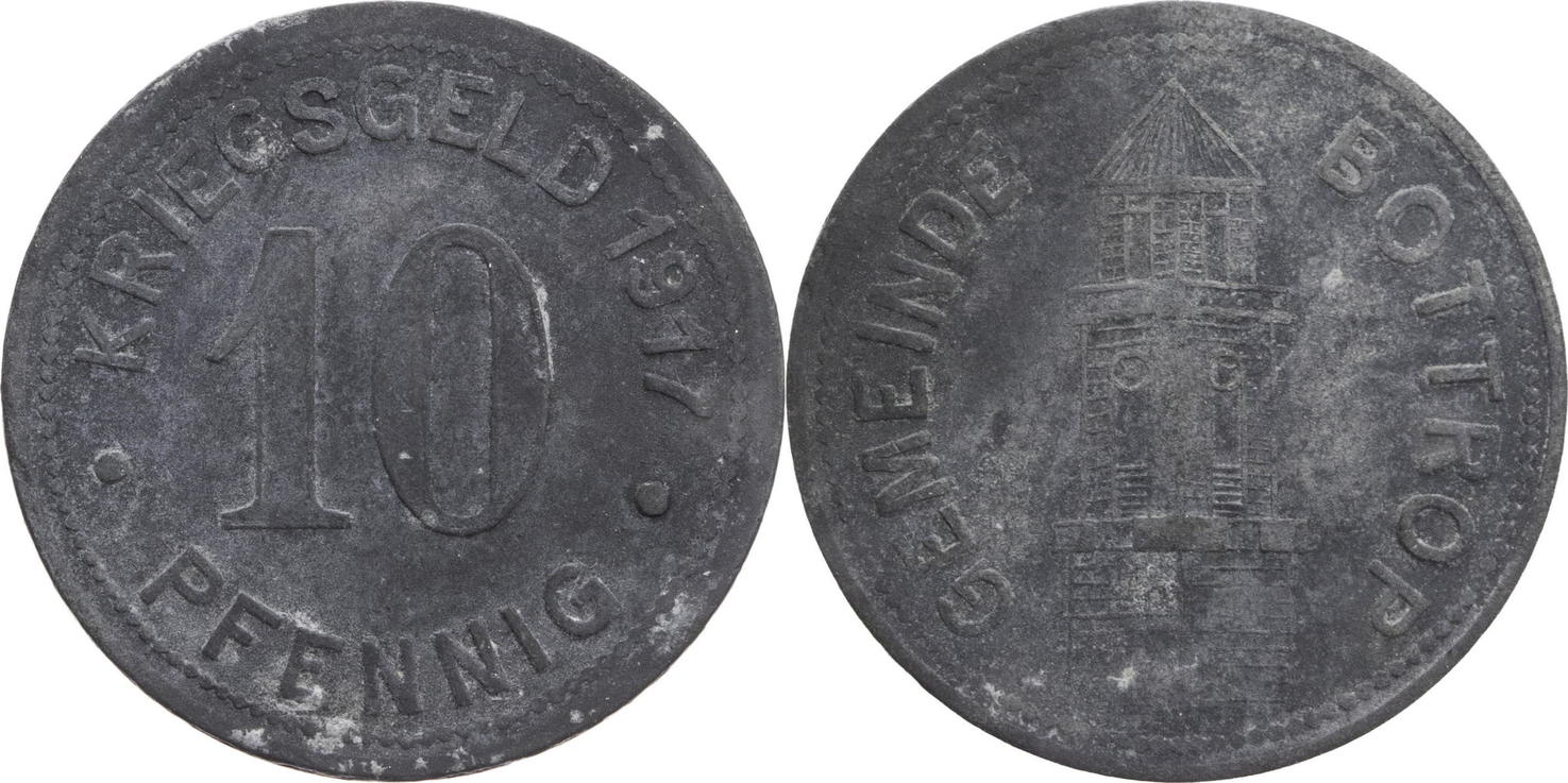 Bottrop 10 Pfennig 1917 Kriegsgeld ss | MA-Shops