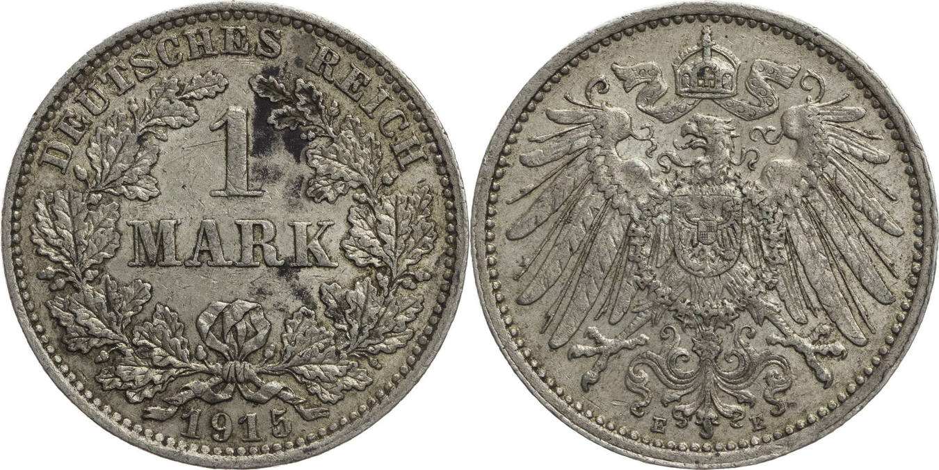 Kaiserreich 1 Mark 1915 E Kursmünze (1891-1916) ss | MA-Shops