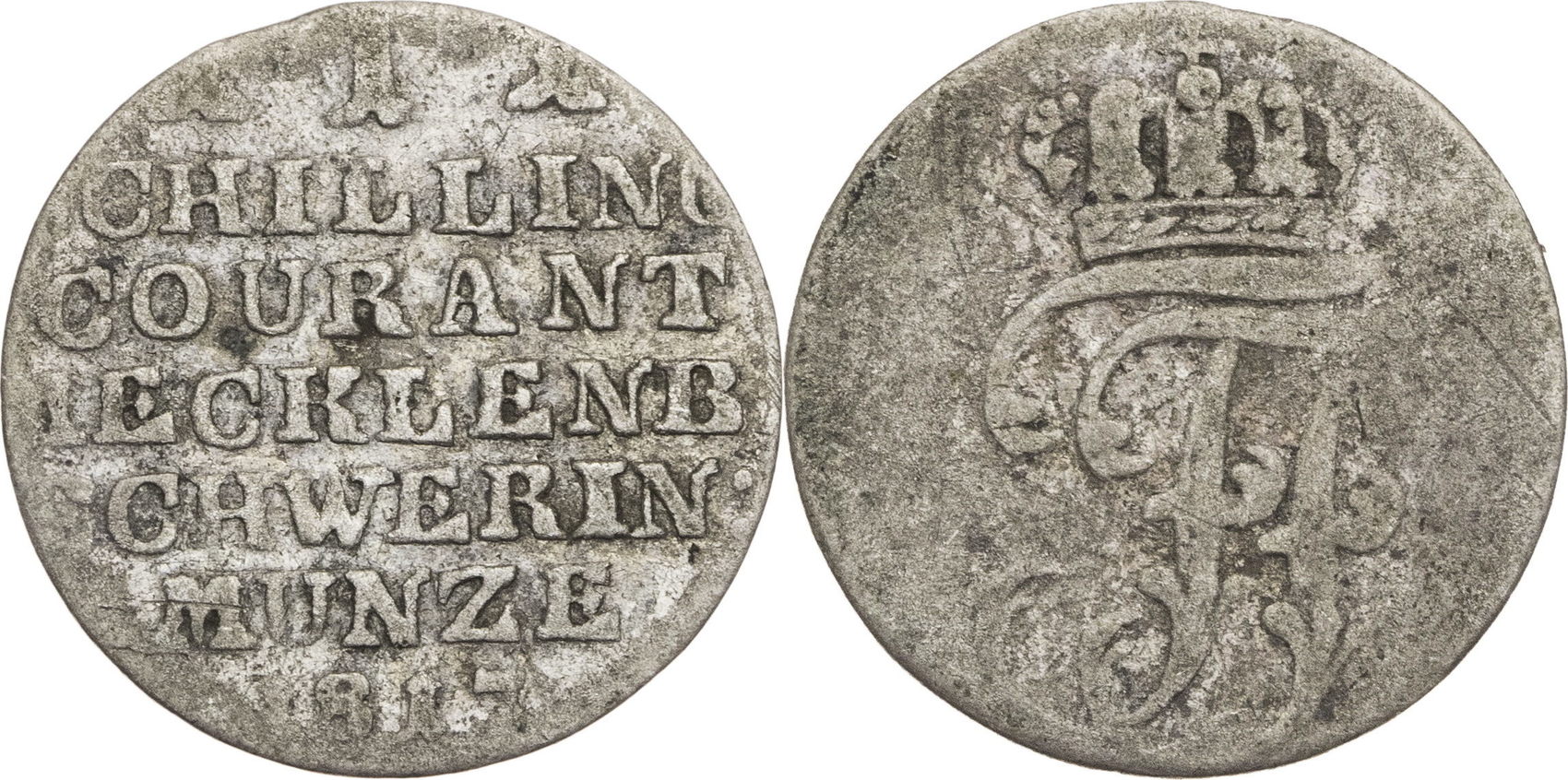 Mecklenburg-Schwerin, Großherzogtum 1 Schilling Friedrich Franz I. (1785-1837) - Kursmünze (1817 ...