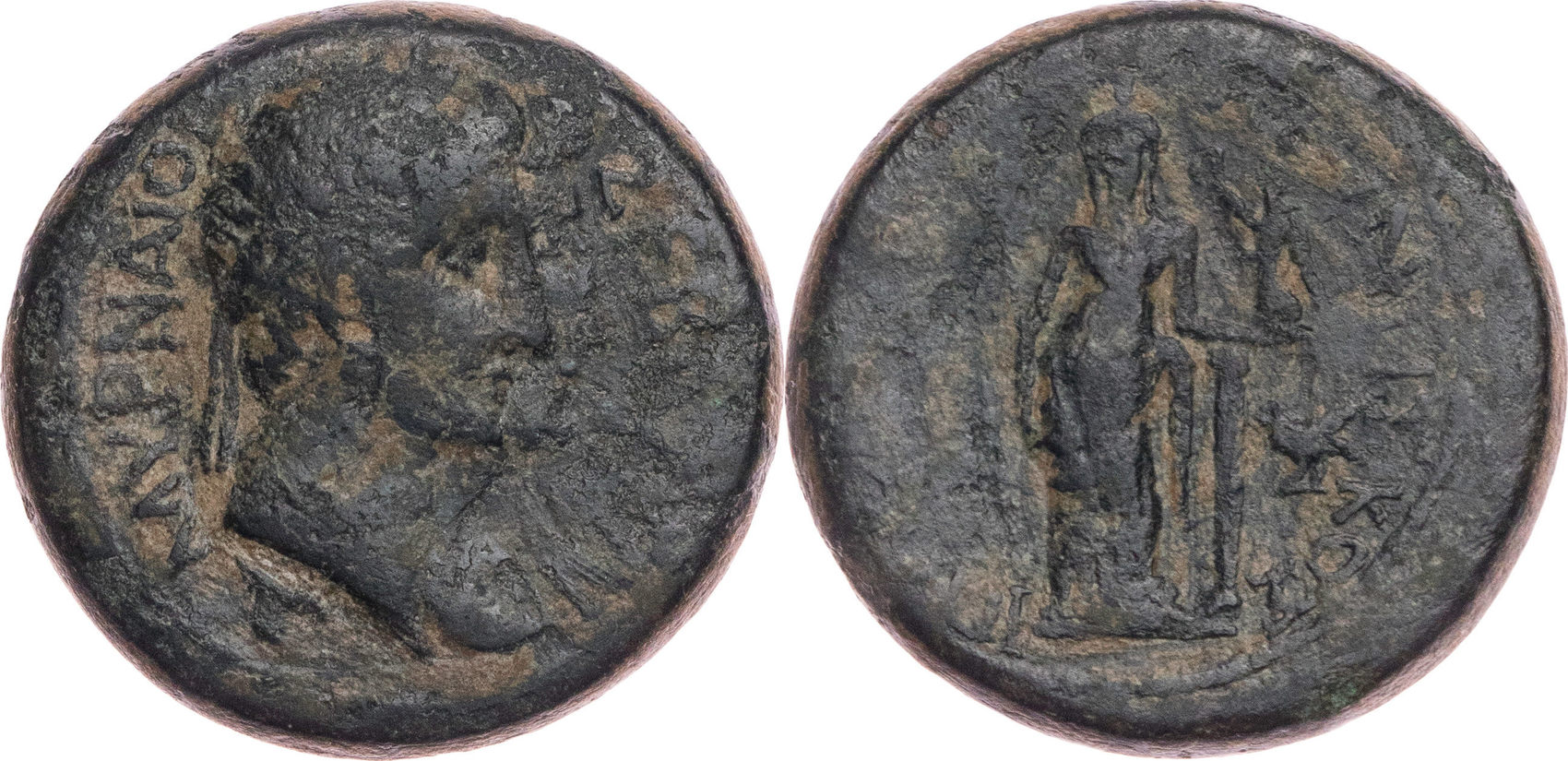 Ionien Assarion 27 v. - 14 n. Chr. Smyrna, Augustus mit Livia ...