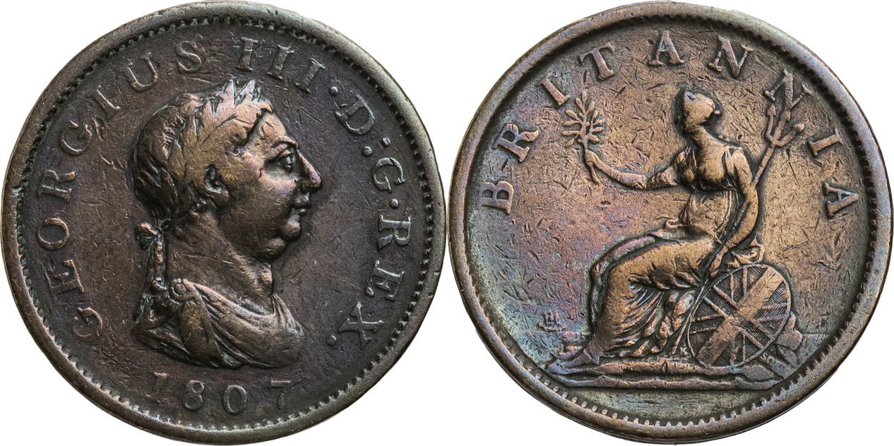 Grossbritanien Farthing 1807 George III. (1760-1820) ss | MA-Shops