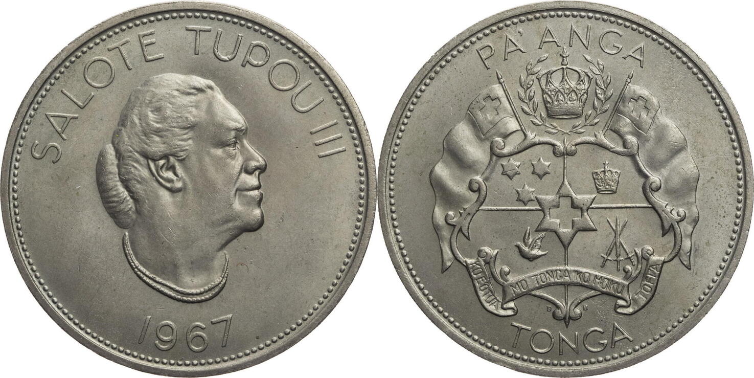Tonga 1 Pa'anga 1967 Salote Tupou III. - Kursmünze vz | MA-Shops