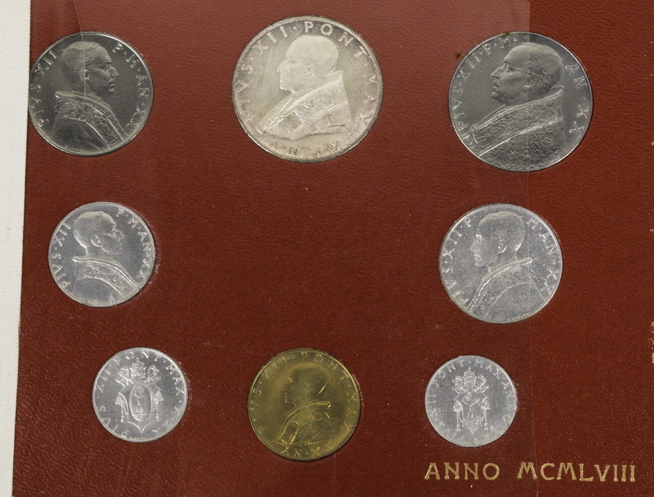 Vatikan 1958 Pius XII (1939-1958) - Kursmünzensatz (KMS) AN XX vz-st | MA-Shops