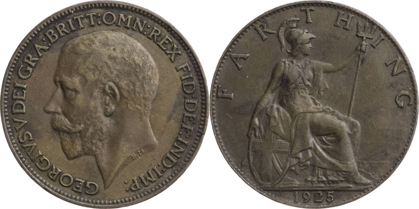 Großbritannien Farthing 1925 Georg V. (1910-1936) - Kursmünze ss | MA-Shops