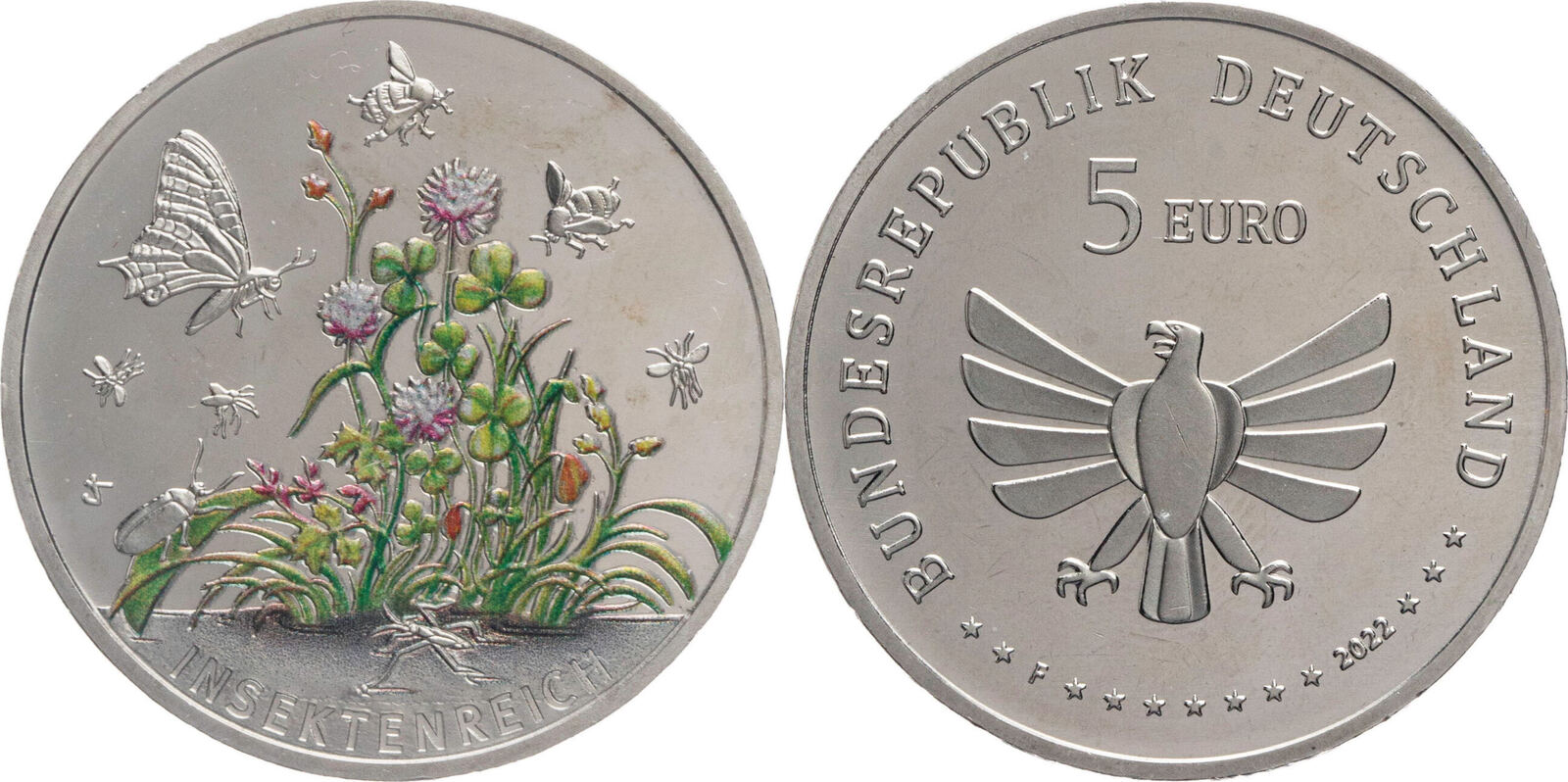 Bundesrepublik Deutschland 5 Euro 2022 F Wunderwelt Insekten ...