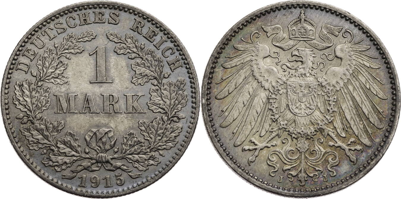 Kaiserreich 1 Mark 1915 J Kursmünze (1891-1916) vz | MA-Shops