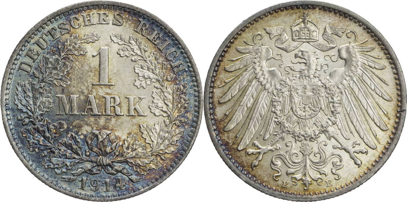 Kaiserreich 1 Mark 1914 E Kursmünze (1891-1916) vz | MA-Shops