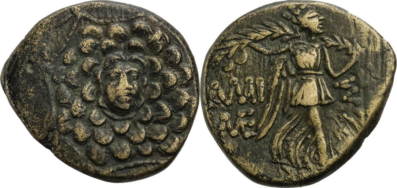 Pontos AEs 85-65 v. Chr. Amisos, Ägis mit Gorgoneion / Nike ss | MA-Shops
