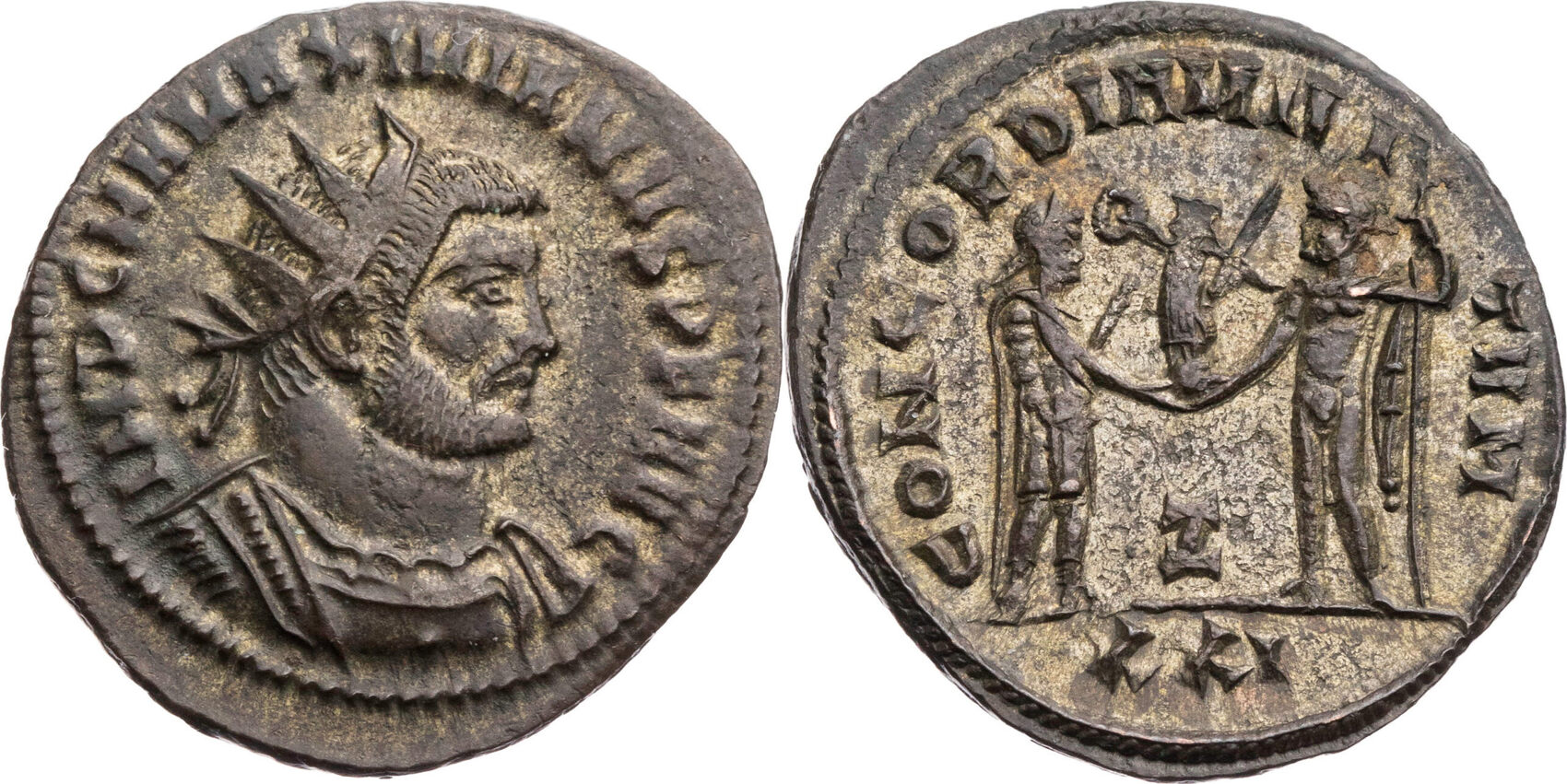 Römische Kaiserzeit Antoninian 293 n. Chr. Maximianus Herculius, Büste ...