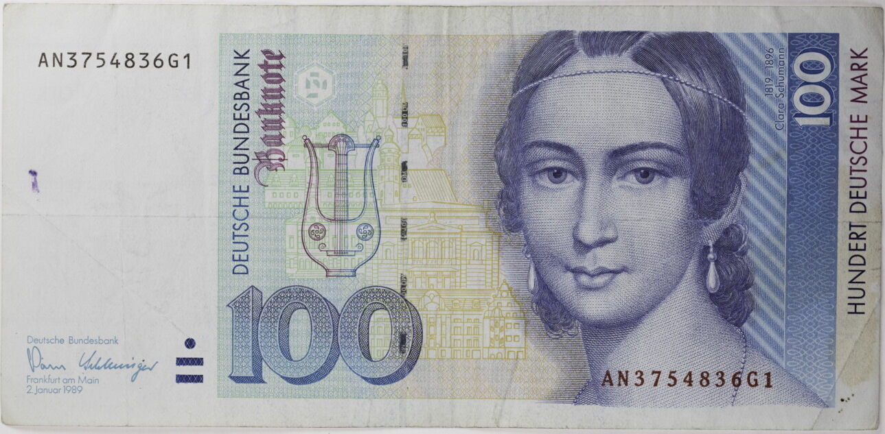 Bundesrepublik Deutschland 100 DM 2. Januar 1989 DM-Schein 4. Serie ...
