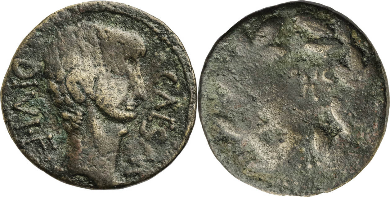 Römische Republik Sesterz (oder Dupondius?) 38 v. Chr. Octavian für ...