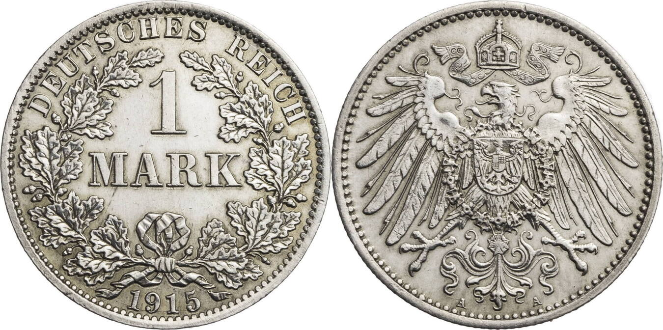 Kaiserreich 1 Mark 1915 A Kursmünze (1891-1916) ss | MA-Shops