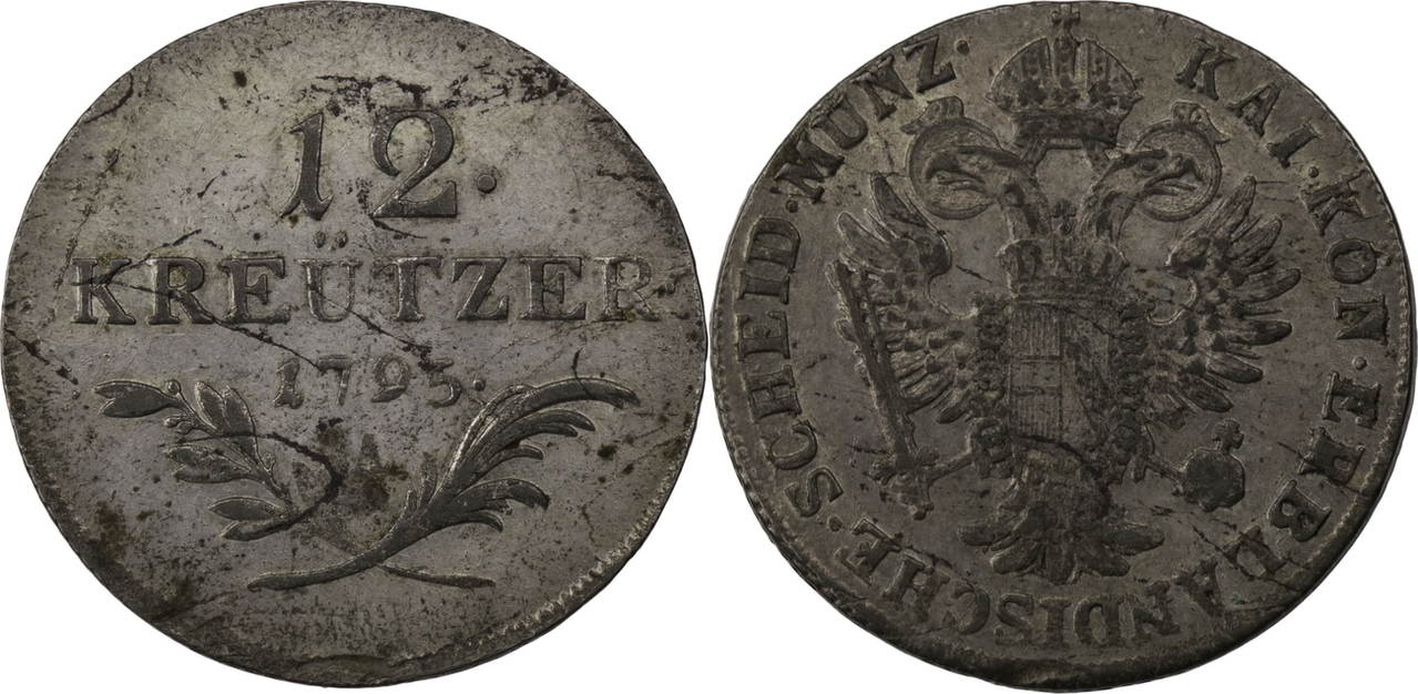 RDR Österreich / Haus Habsburg 12 Kreuzer 1795 A Franz II. (I.) ss | MA-Shops