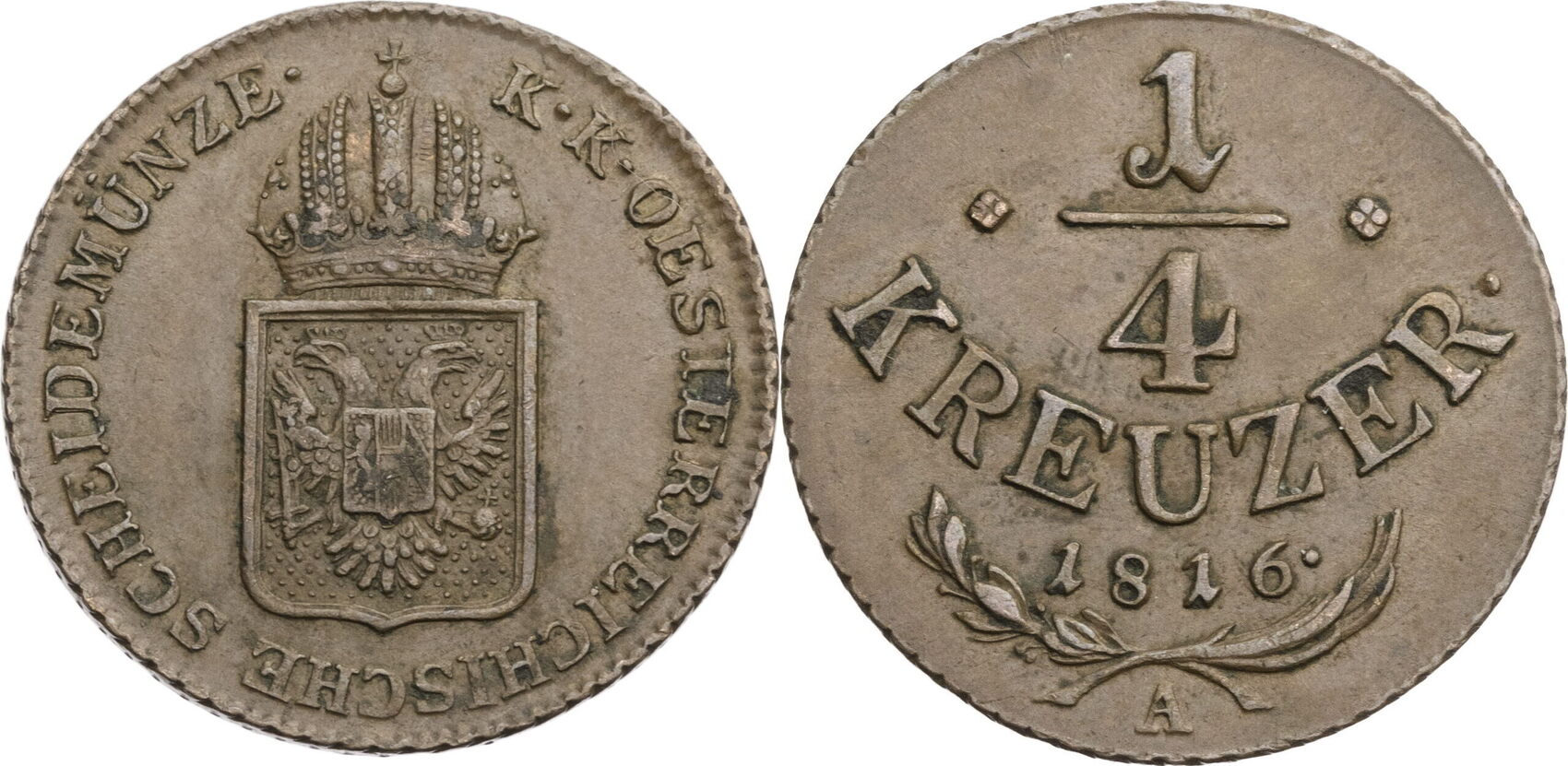 RDR, Habsburg 1/4 Kreuzer 1816 A Franz II. (1792-1806) ss-vz | MA-Shops