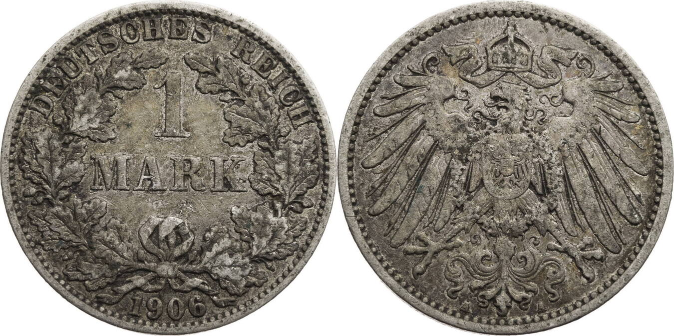 Kaiserreich 1 Mark 1906 A Kursmünze (1891-1916) ss | MA-Shops