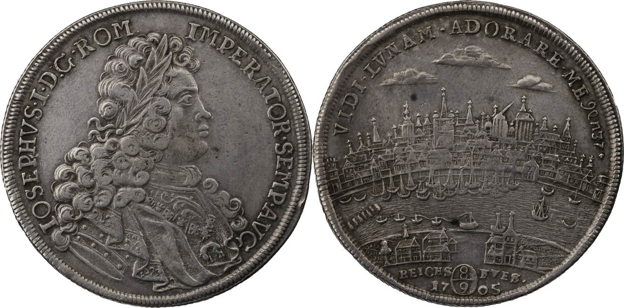 Altdeutschland, Köln, Reichsstadt 1705 Dritter Huldigungstaler für ...