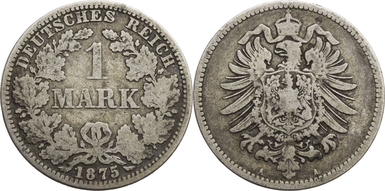 Kaiserreich 1 Mark 1875 A Kursmünze (1873-1887) schön | MA-Shops