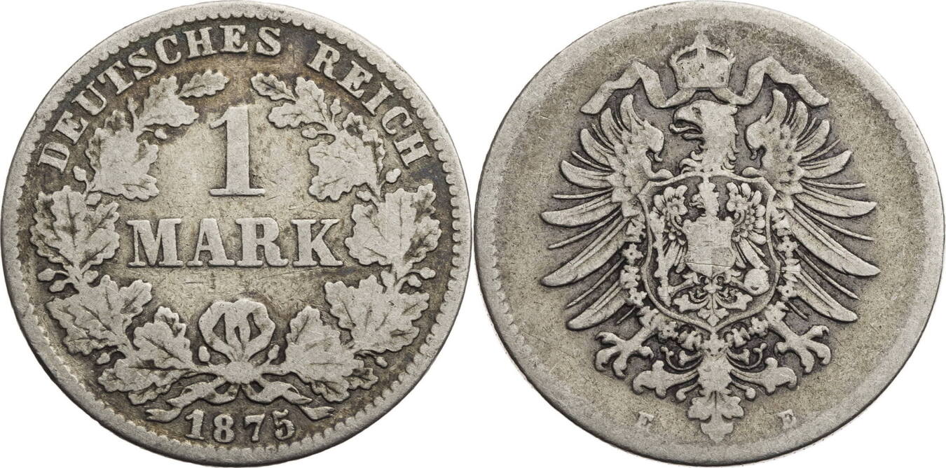 Kaiserreich 1 Mark 1875 E Kursmünze (1873-1887) schön | MA-Shops