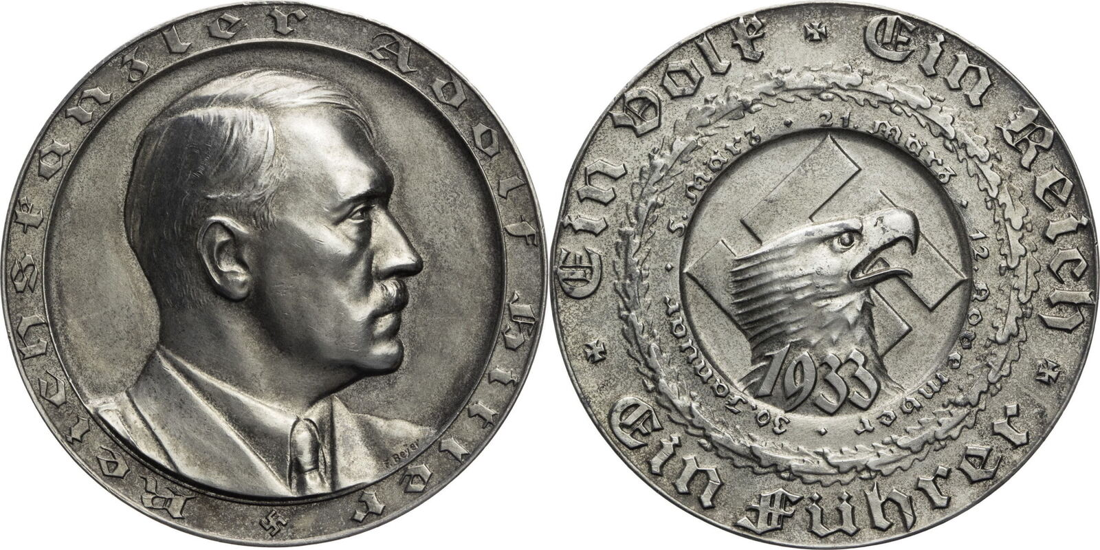 Deutschland Medaille Auf den Reichskanzler Adolf Hitler - Ereignisse ...