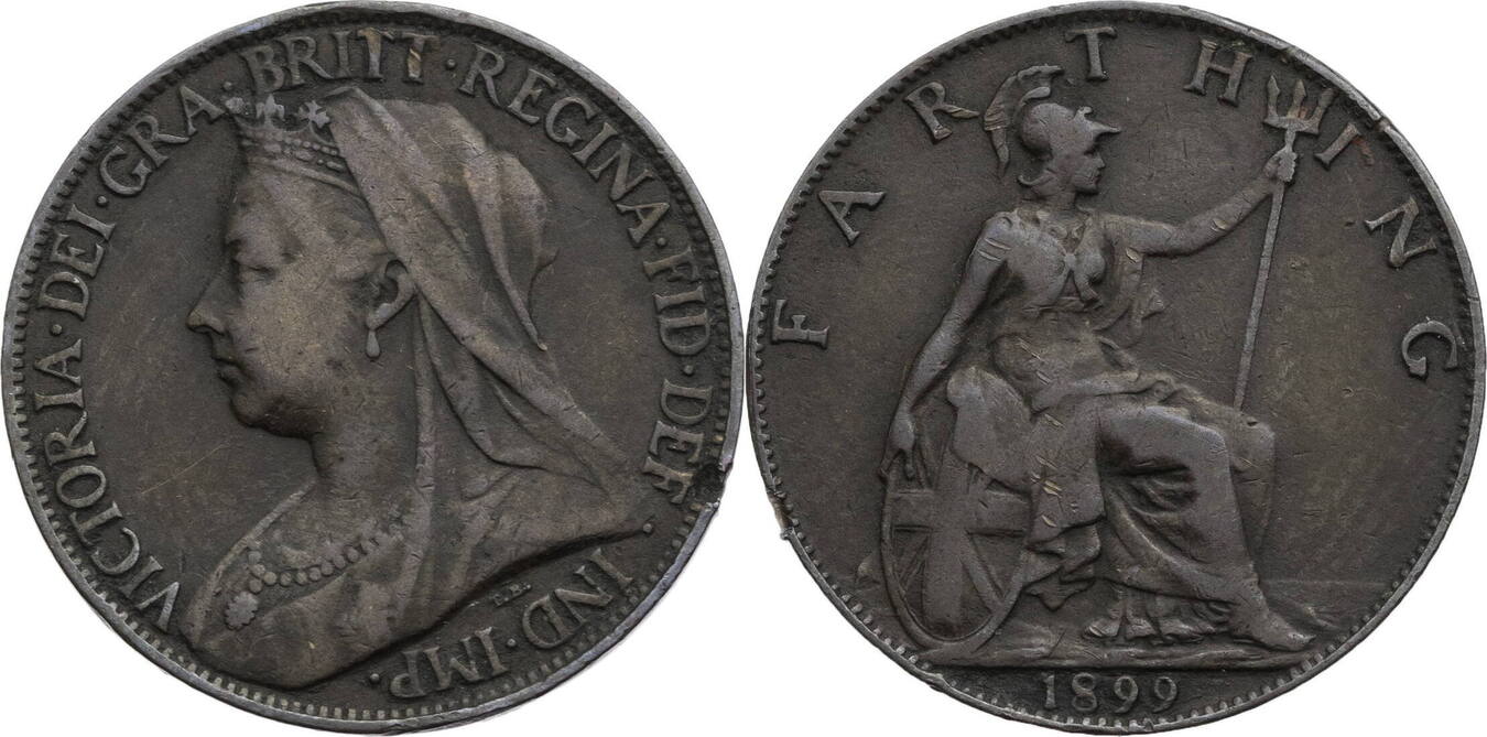 Großbritannien Farthing (¼ Penny) 1899 Victoria (1837-1901) - Kursmünze ...