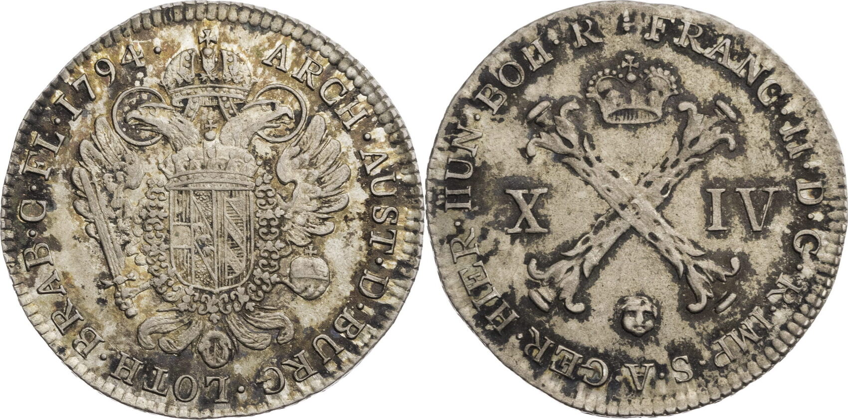 RDR, Habsburg 14 Liard 1794 Franz II.(I.) (1792-1835) ss-vz | MA-Shops