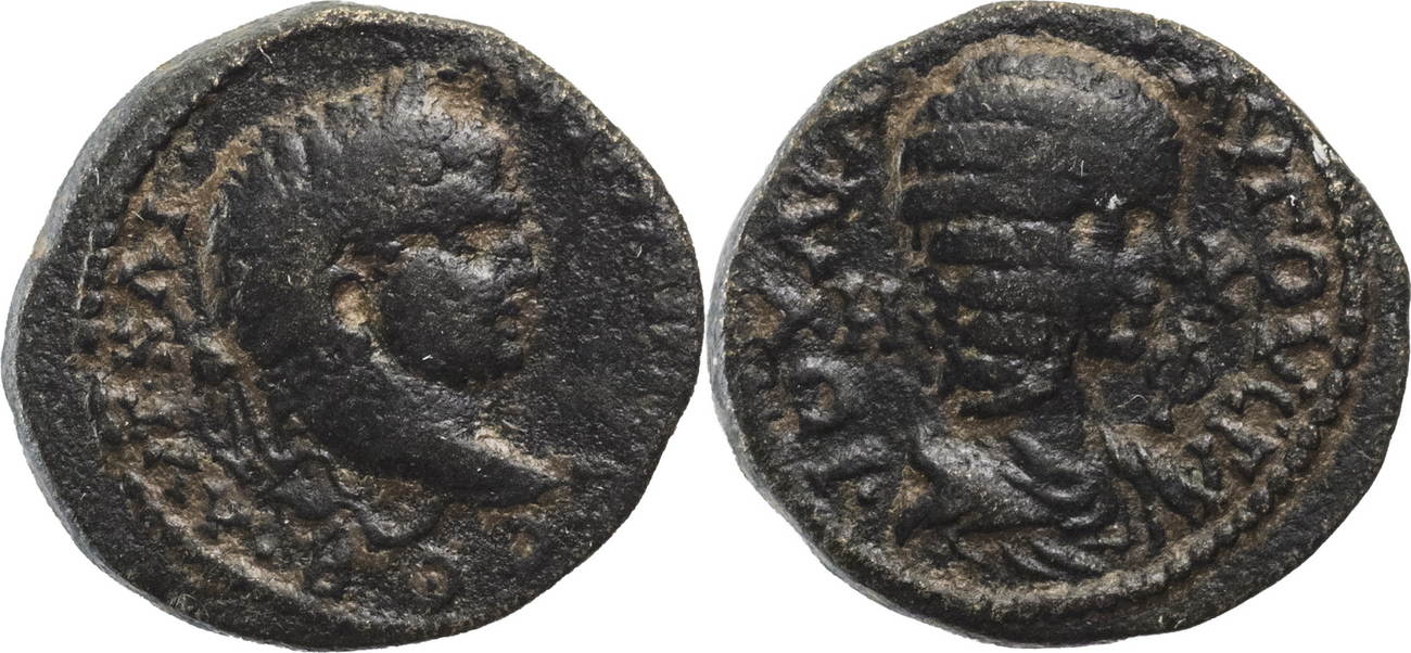 Phoinikia(?) 198-217 n.Chr. R! Caracalla und Julia Domna / Tripolis s+ | MA-Shops