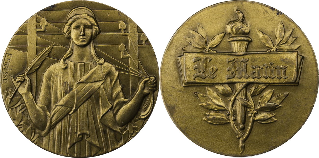 Frankreich Bronzemedaille um 1930 Le Matin (v. F. Fraisse) vz | MA-Shops Frankreich Bronzemedaille um 1930 Le Matin (v. F. Fraisse) vz | MA-Shops