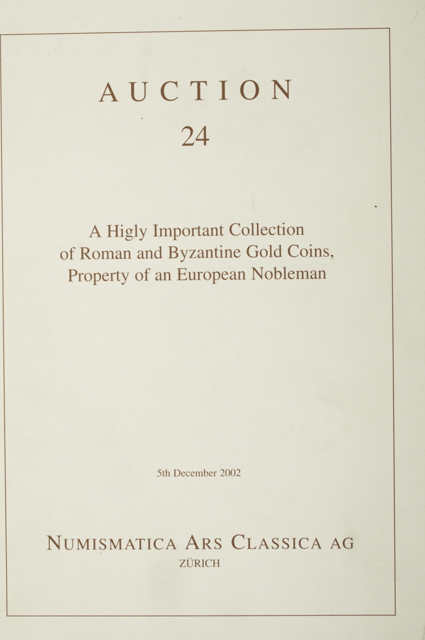 Zürich Literatur NAC Numismatica Ars Classica AG - Auction 24 am 5 ...