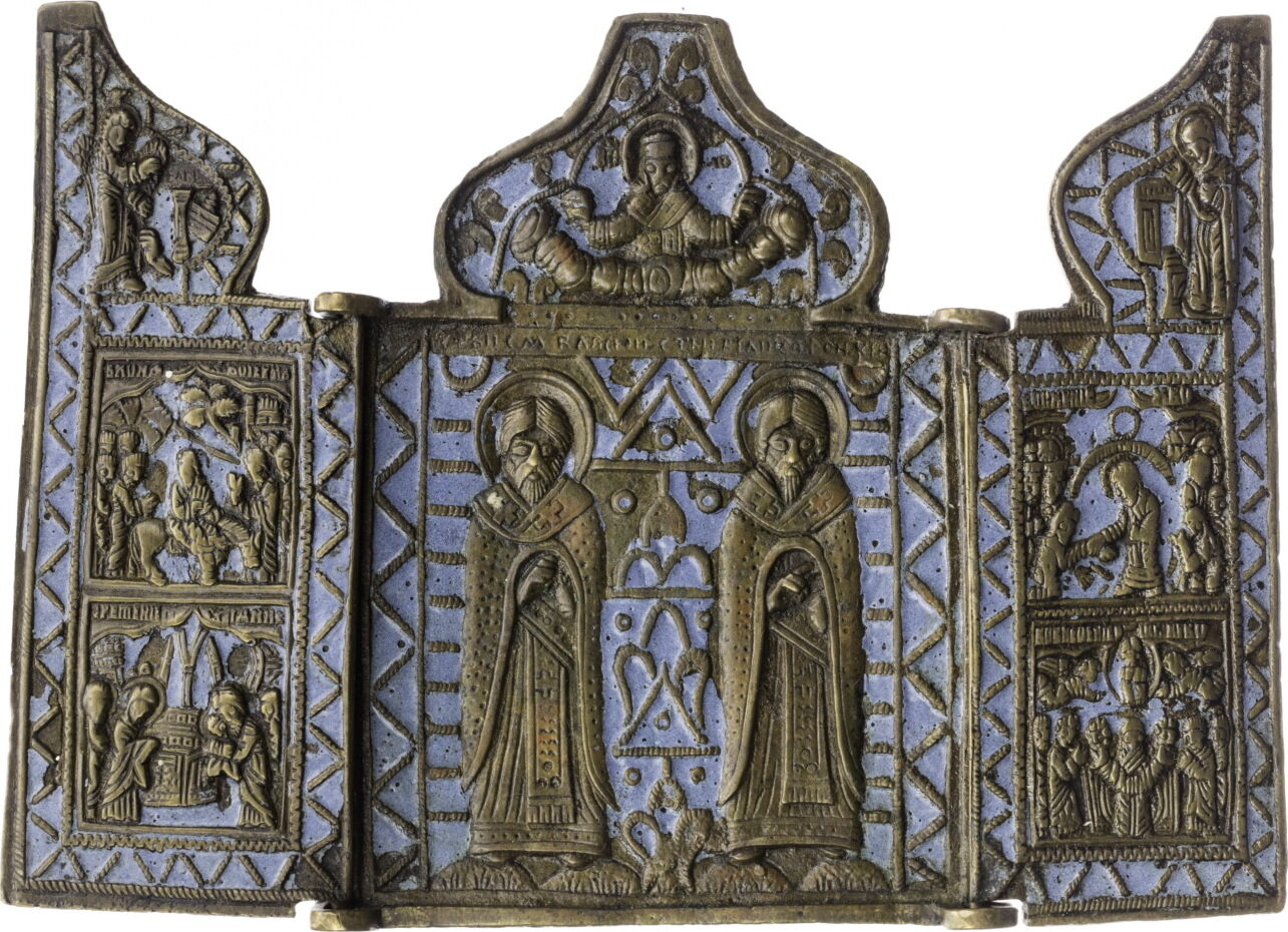 Russland Ikone o.J. (19. Jh.) Triptychon ss-vz | MA-Shops