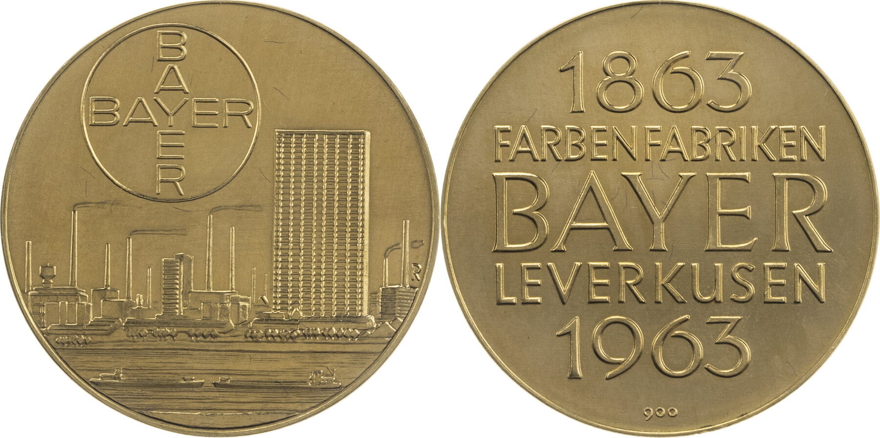 Deutschland 1963 100 Jahre Farbefabrik BAYER Leverkusen vz-st | MA-Shops