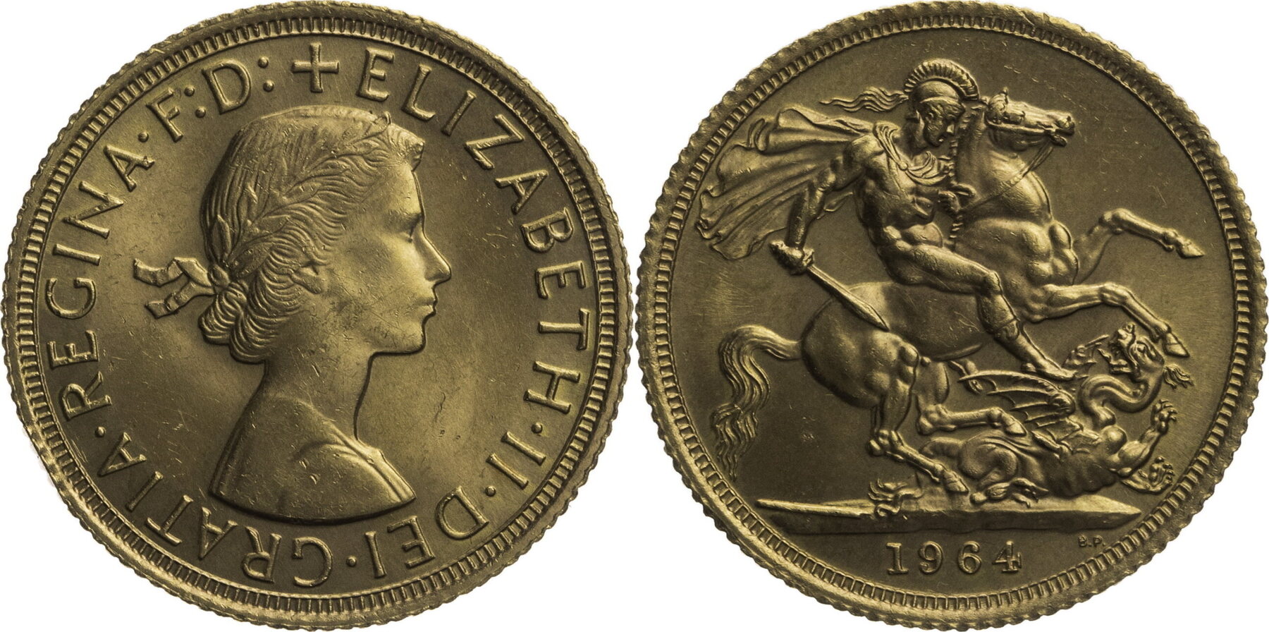 Großbritannien 1 Sovereign 1964 Elizabeth II. Vz, Kratzer | MA-Shops