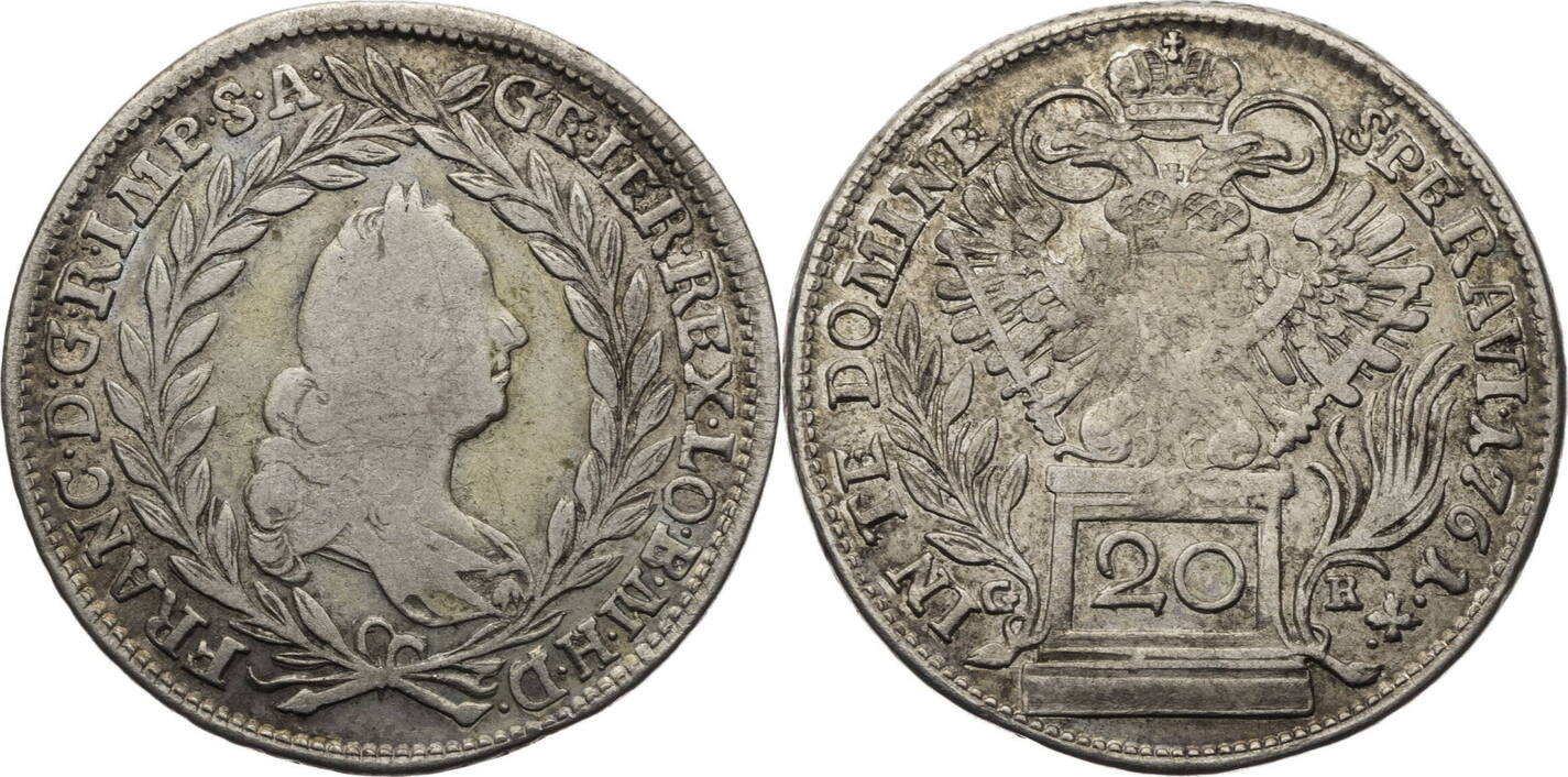 RDR, Haus Habsburg 20 Kreuzer 1761 Franz I. (1745 - 1765) s-ss | MA-Shops