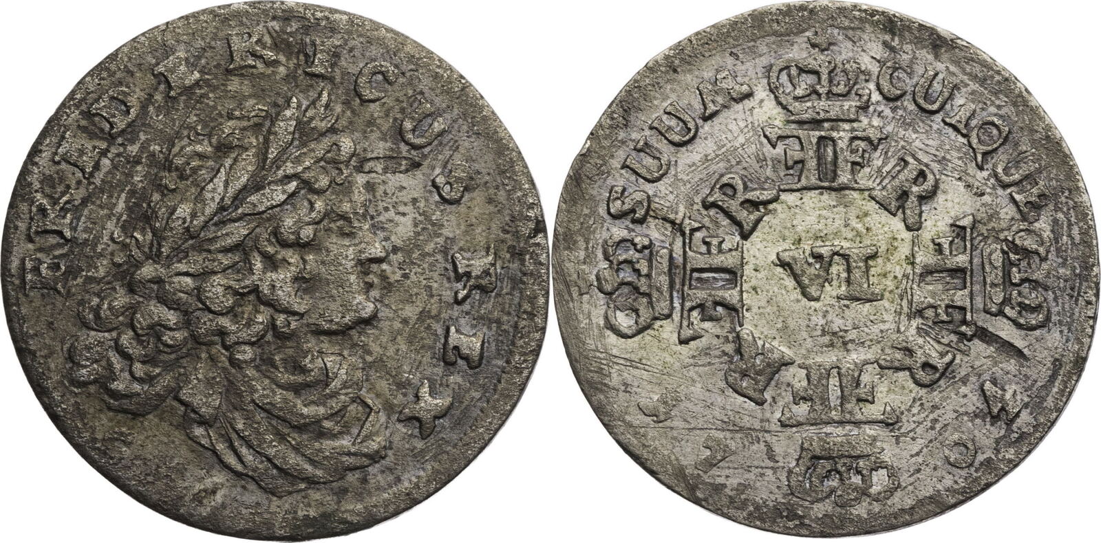 Brandenburg-Preussen 6 Gröscher 1704 Friedrich I. (1701-1713) s-ss | MA ...