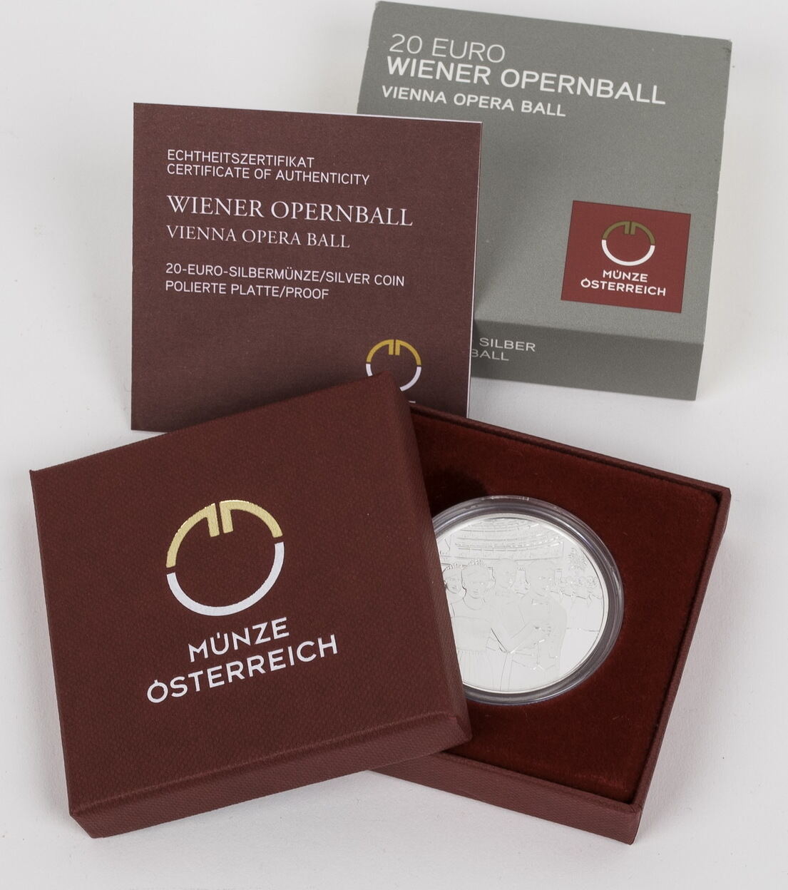Österreich 20 Euro 2016 Wiener Opernball PP mit orig. Etui und ...
