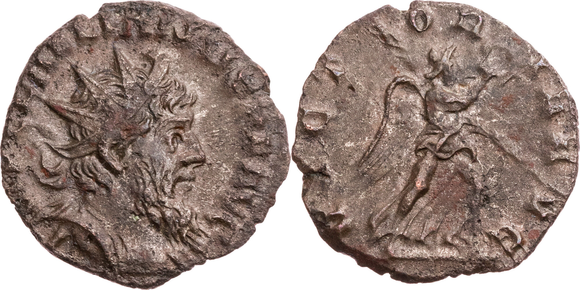 Gallische Sonderreich Antoninian 269 n. Chr. Laelianus, Büste ...