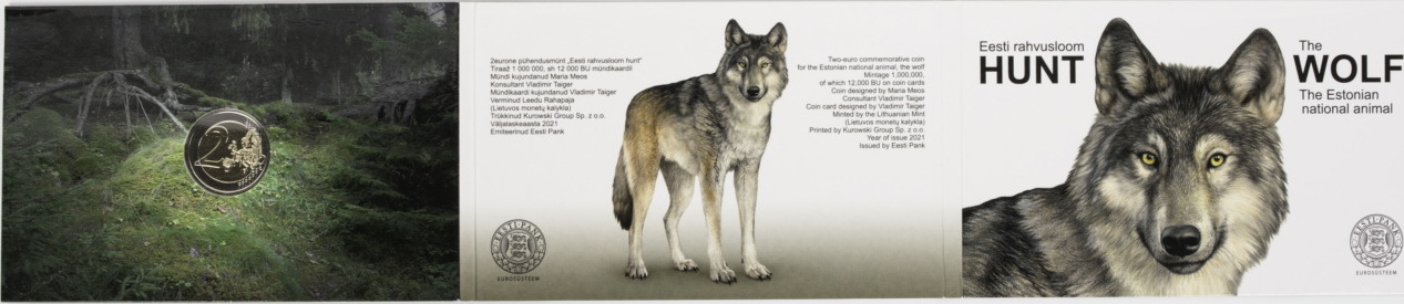 Estland 2 Euro 2021 Der Wolf PP | MA-Shops