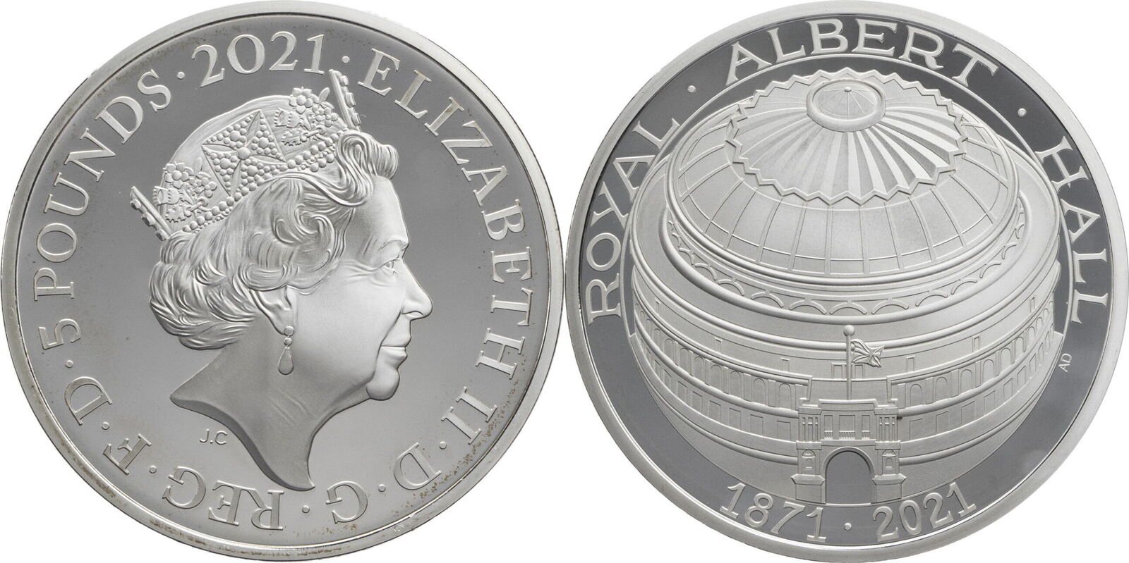 Großbritannien 5 Pfund 2021 Elizabeth II. - The Royal Albert Hall PP ...