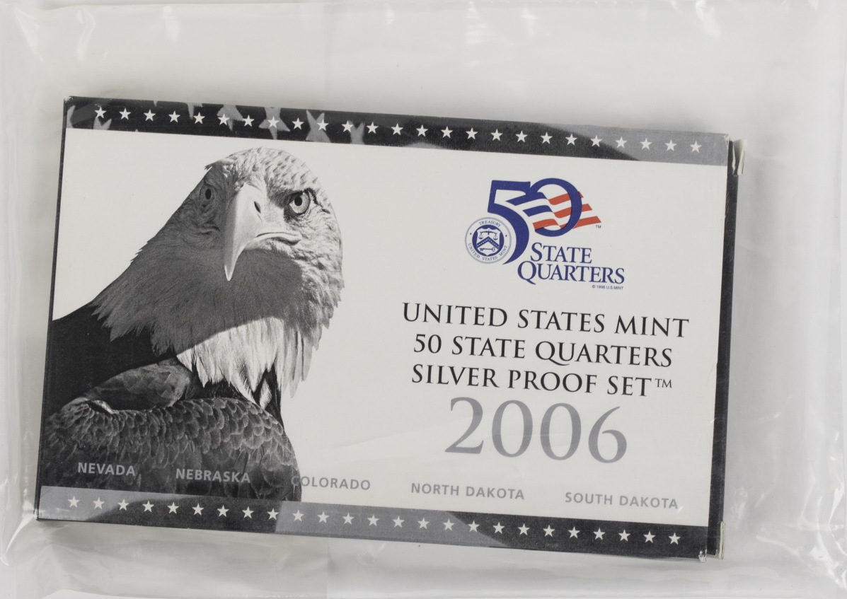 USA 5 x 1/4 Dollar 2006 50 State Quarter Silver Proof Set | MA-Shops