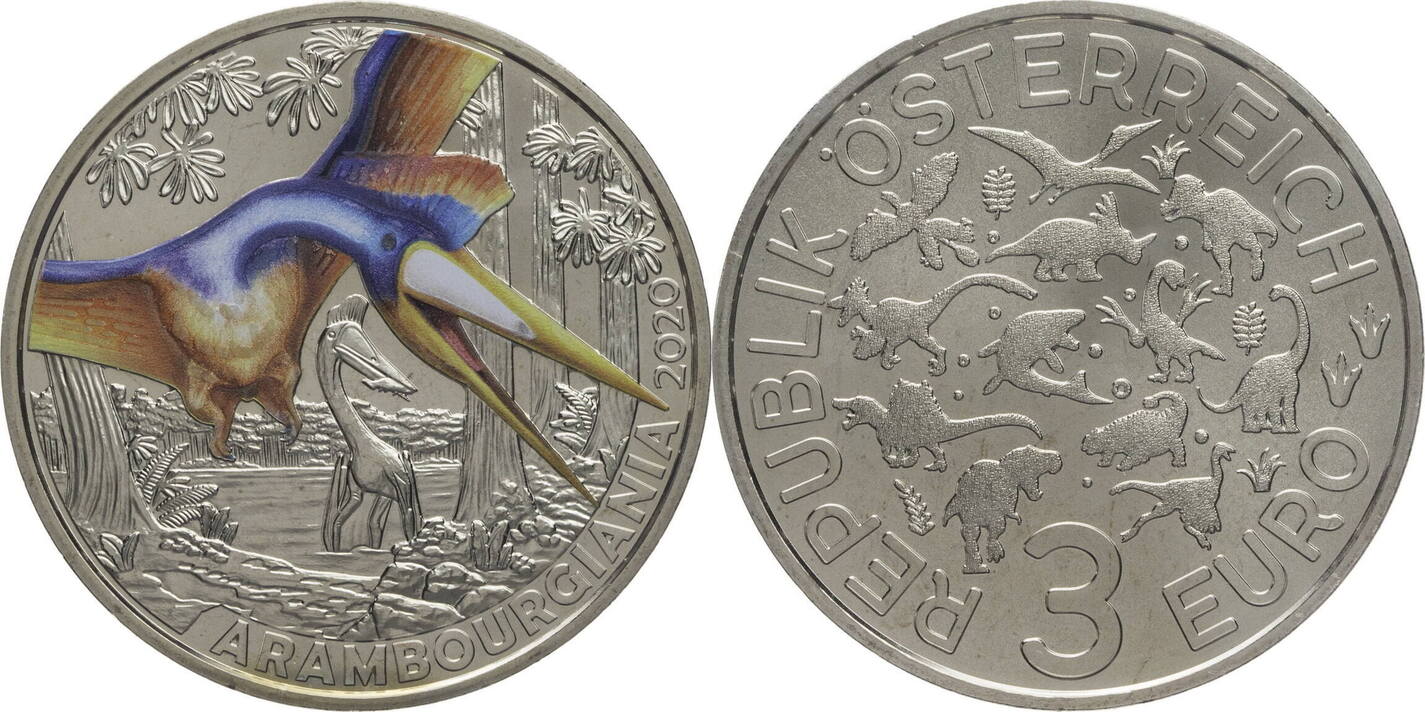 Österreich 3 Euro 2020 Arambourgiania philadelphiae st | MA-Shops
