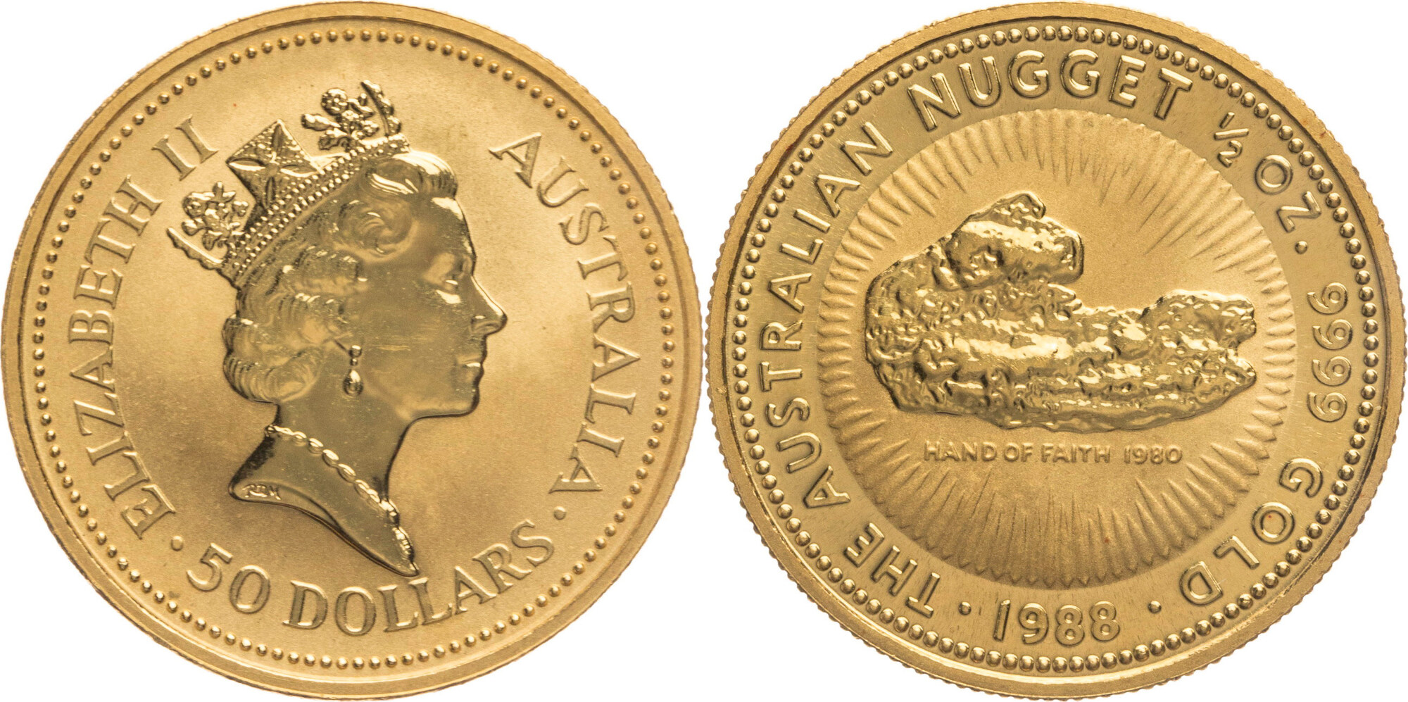 50 Dollars 1988 Elizabeth II. - Australien Nugget PP (gekapselt) | MA-Shops