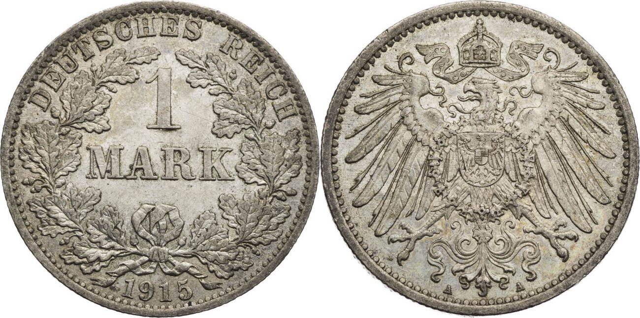 Kaiserreich 1 Mark 1915 A Kursmünze (1891-1916) ss | MA-Shops